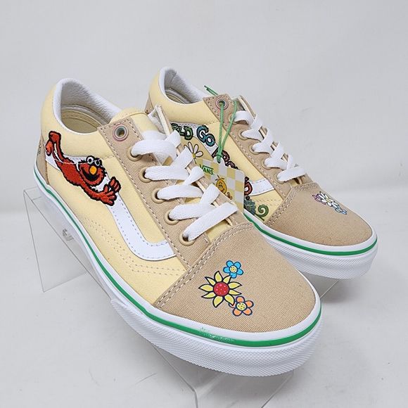 Vans | Shoes | Vans Sesame Street Kids 3 Yellow Embroidered Elmo Logo ...